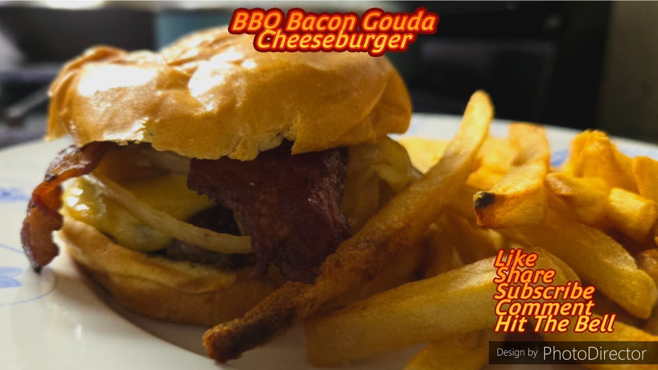 BBQ BACON BURGER EXPLOSION!!!! | BBQ Bacon Gouda Cheeseburger Recipe ...
