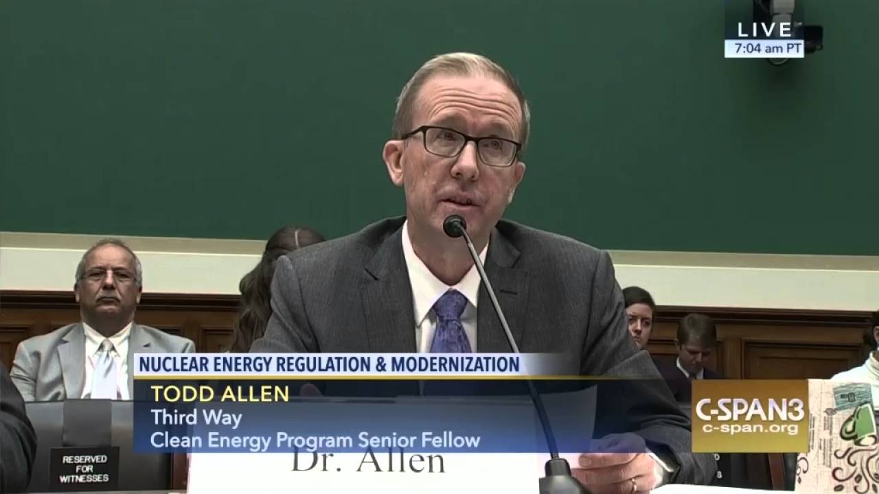 Congressional Testimony of Dr. Todd Allen on Nuclear Innovation - YouTube
