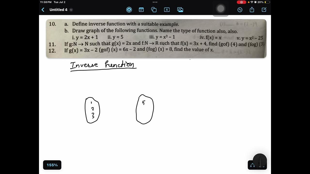 Define inverse function || Grade 10 optional maths complete solution - YouTube