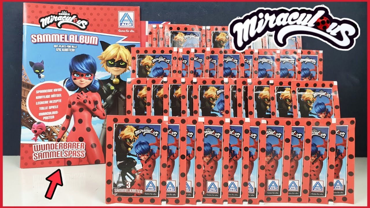 MIRACULOUS TRADING CARDS FROM GERMANY! Aldi Card album and 120 Cards ...