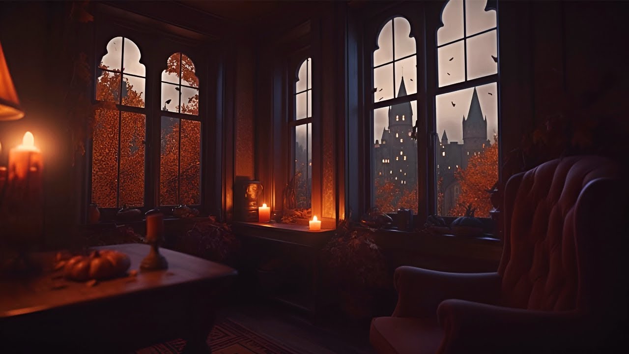 A Cozy Autumn Evening In Hogwarts🍂 | Autumn Ambience With Harry Potter ...