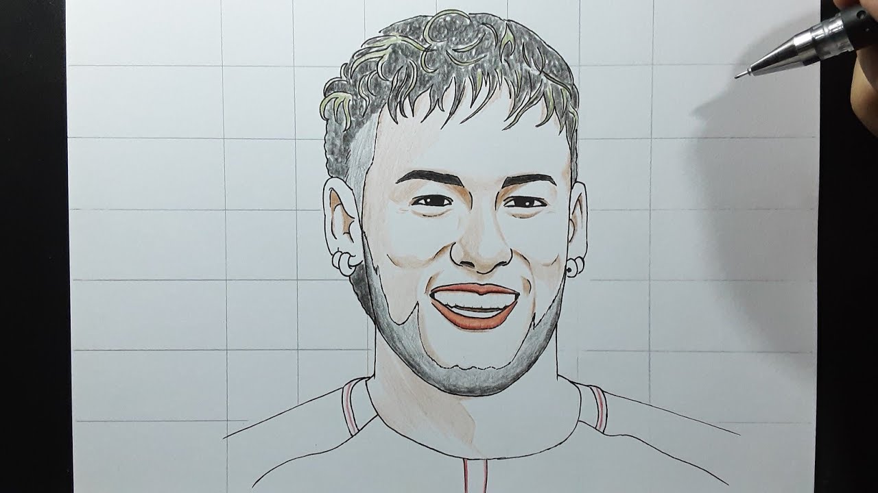 how to draw Neymar - YouTube