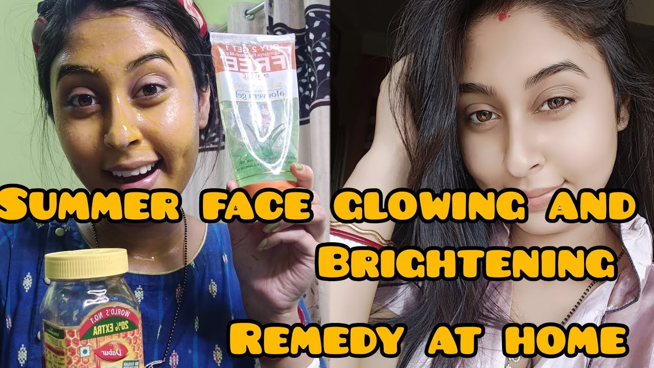 summer face glowing and brightening remedy at home 🏡🏡😍😍 - YouTube