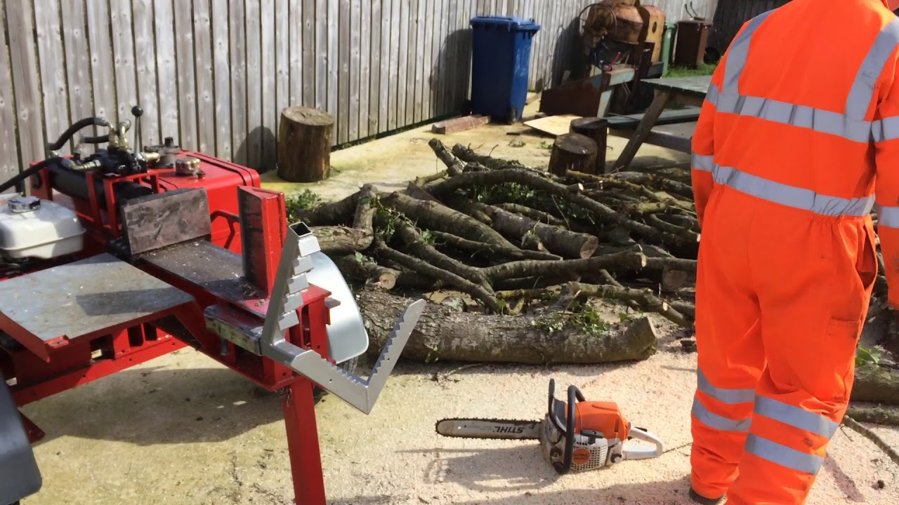 My homemade log holder - YouTube