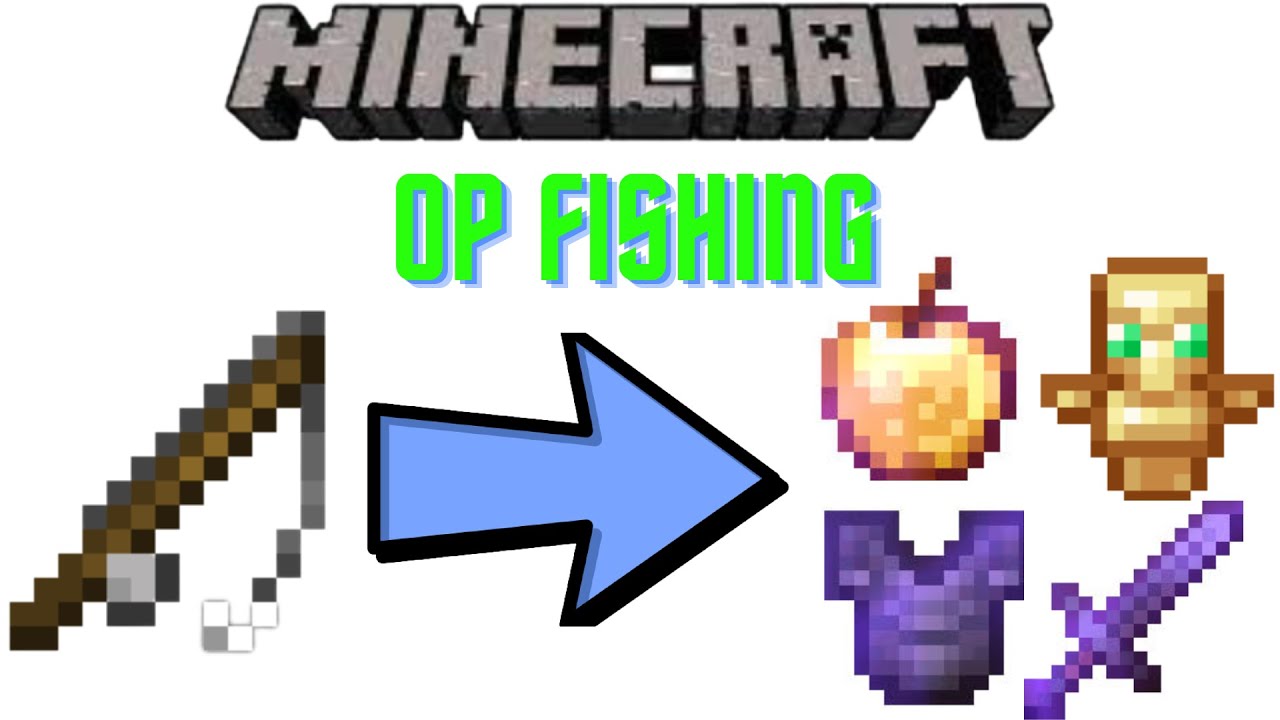 Minecraft But Fishing Is Op | Op fishing | fishing drop op loot - YouTube