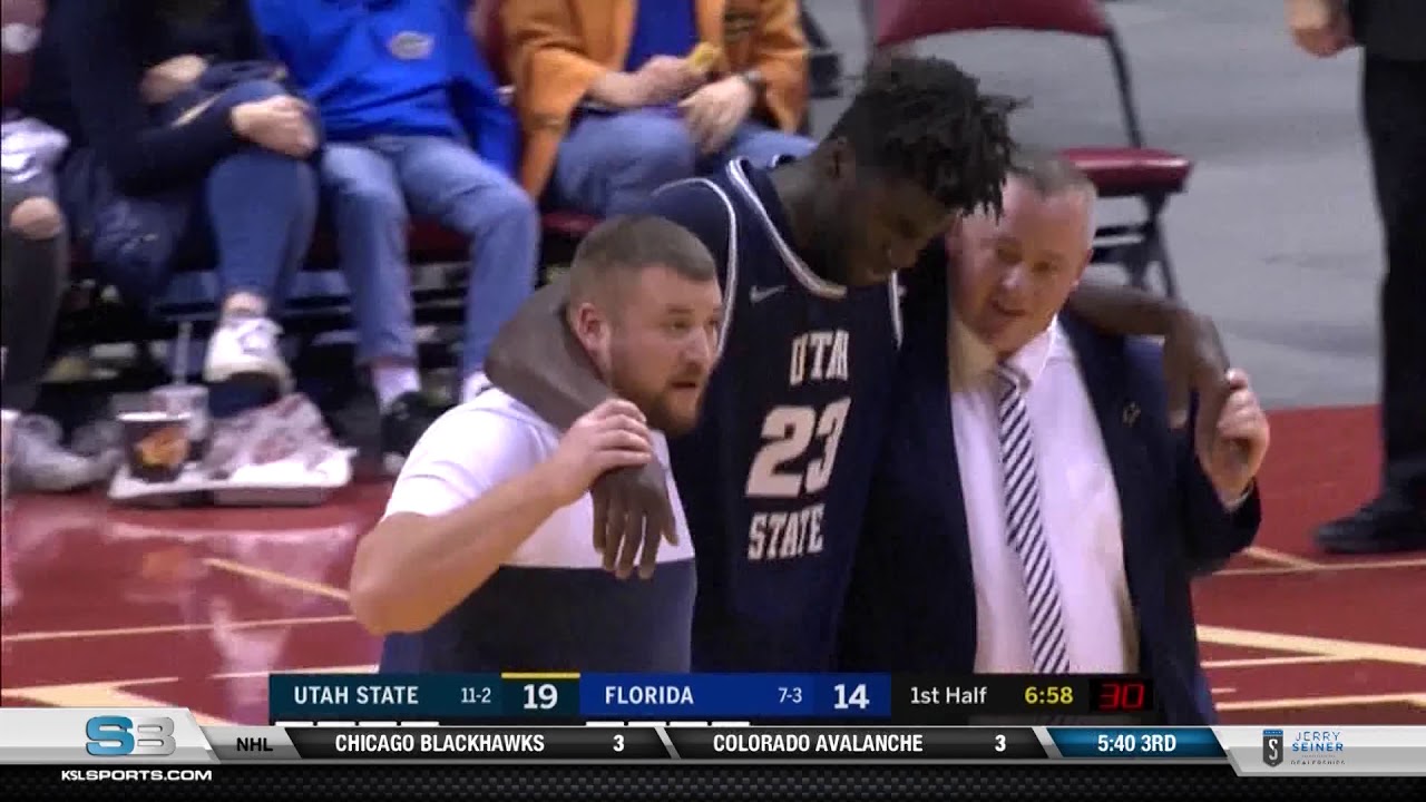 Utah State beats Florida 65-62 behind Merrill's 21 point game - YouTube