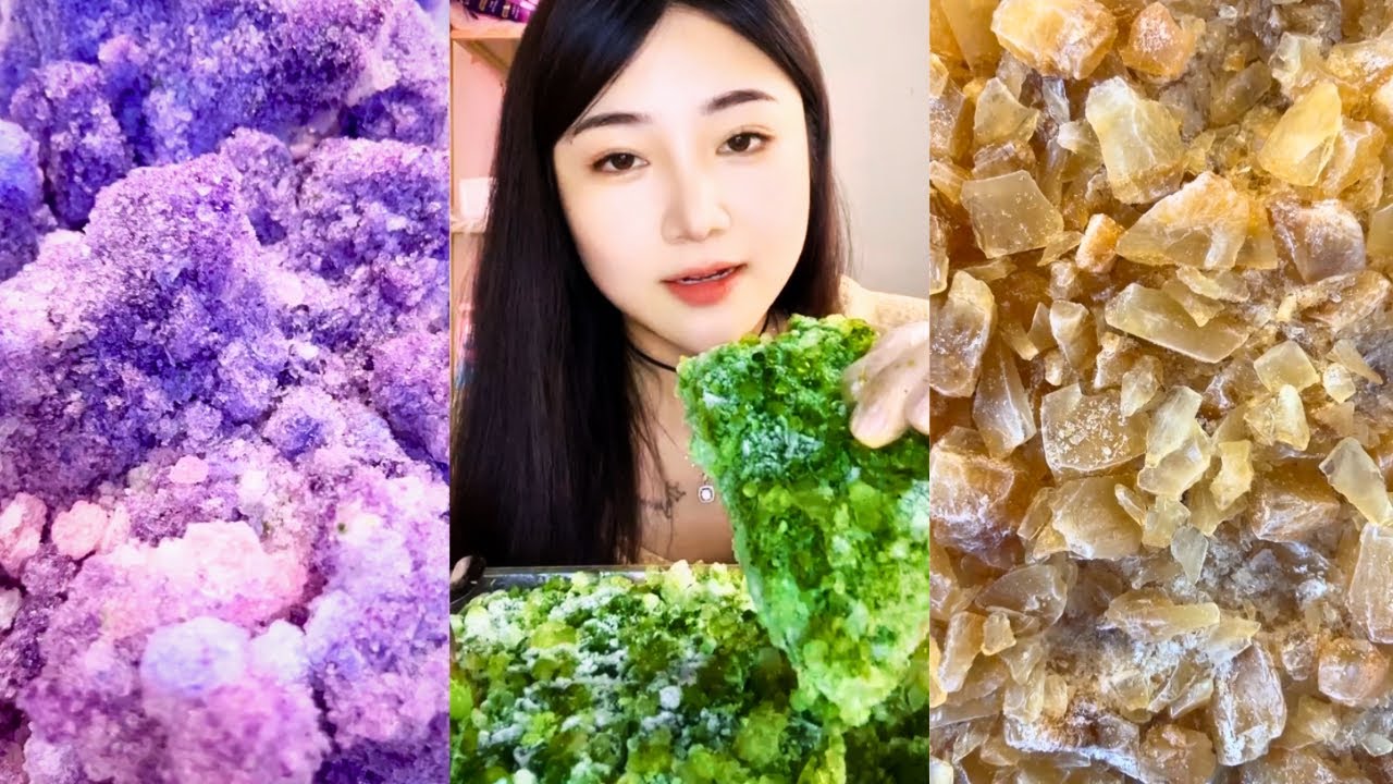 (ASMR) Colourful Ice / Flavoured Ice | Mixed Ice | Colourful Crushed ...