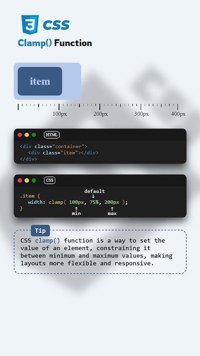 CSS Clamp Function #htmlcss #coding - YouTube