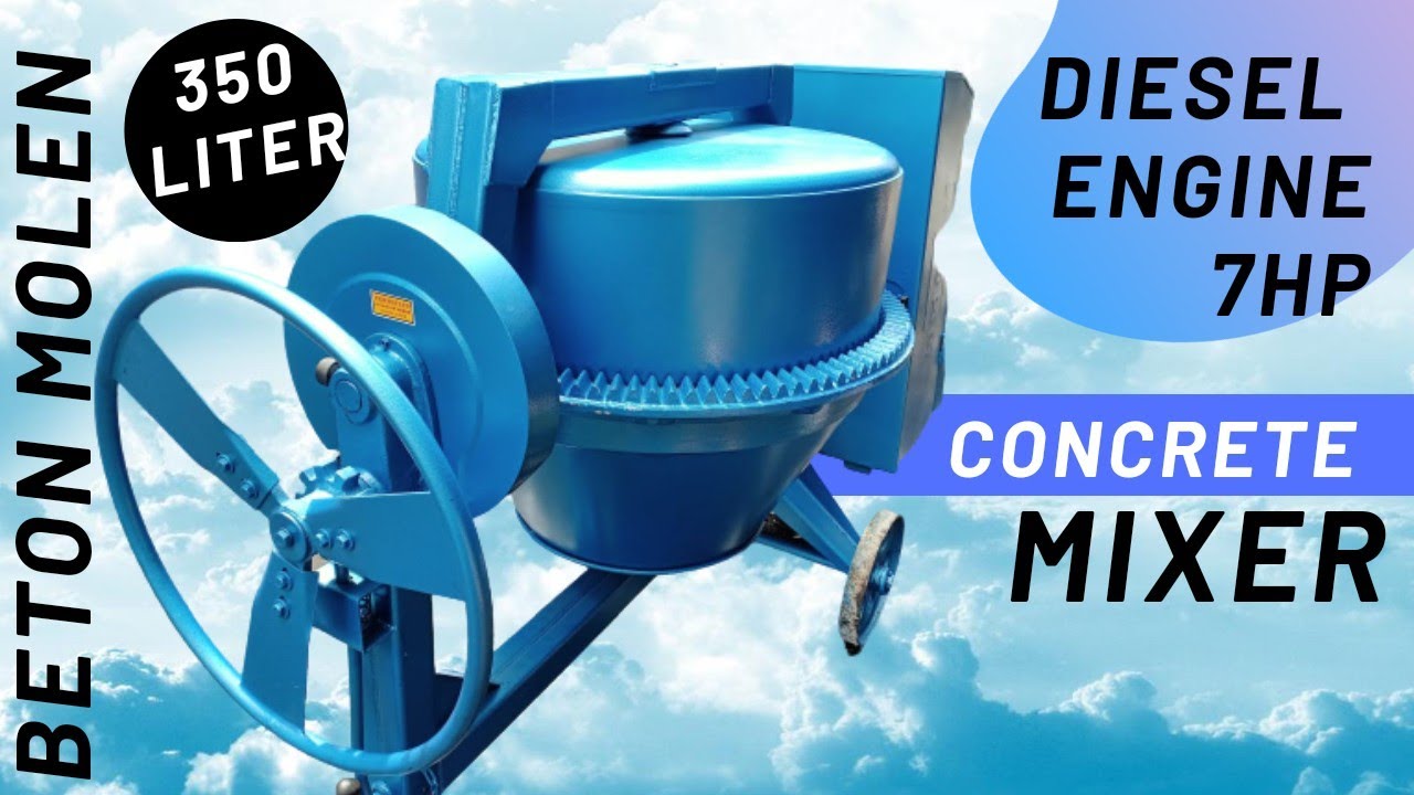TIGER Mesin Concrete Mixer Molen Beton Cor Semen Rakit Diesel 7 Hp ...