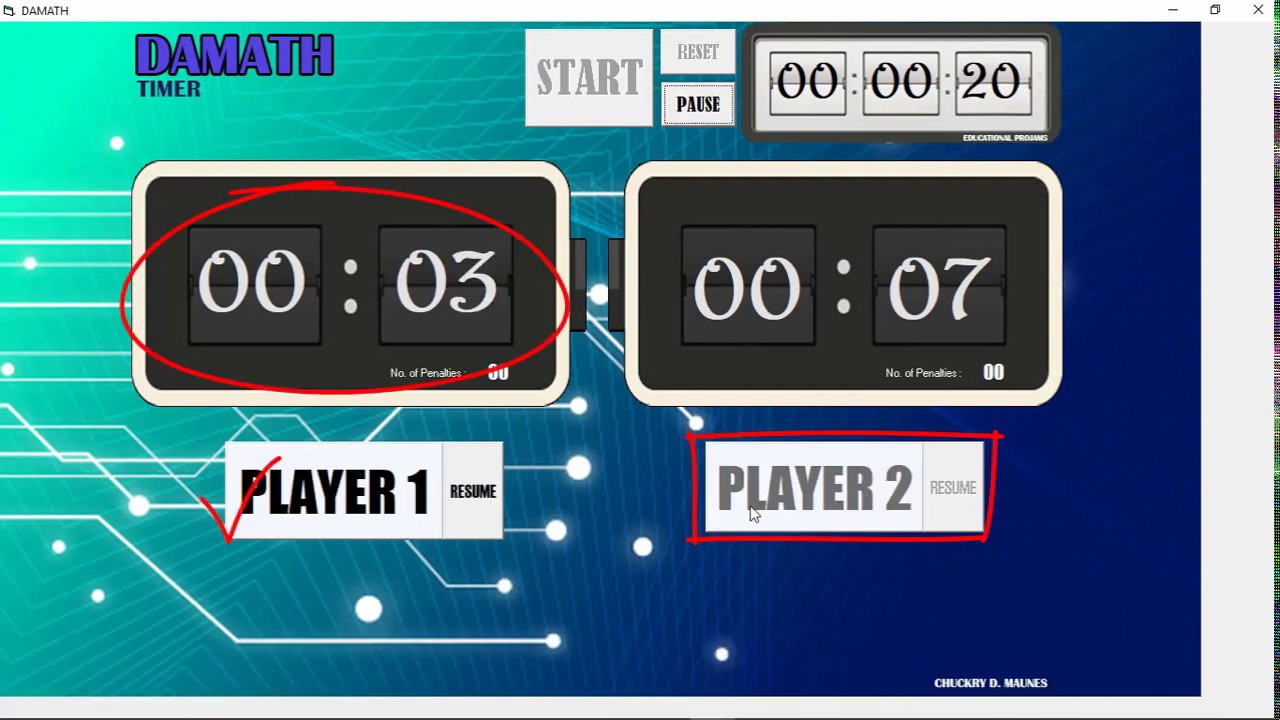 Damath / SciDama Timer ( Practice Purposes Only ) - YouTube