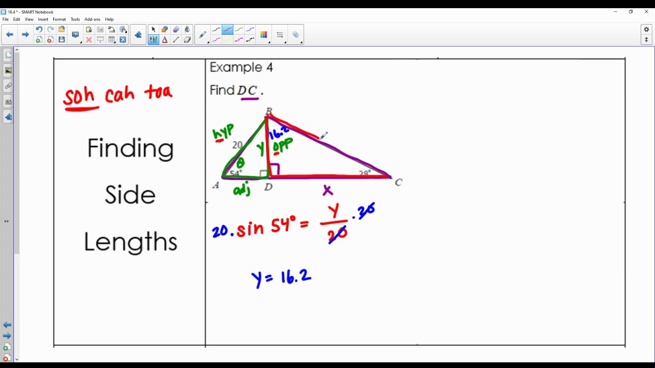 18.4 (d) finding side lengths - example 4 - YouTube