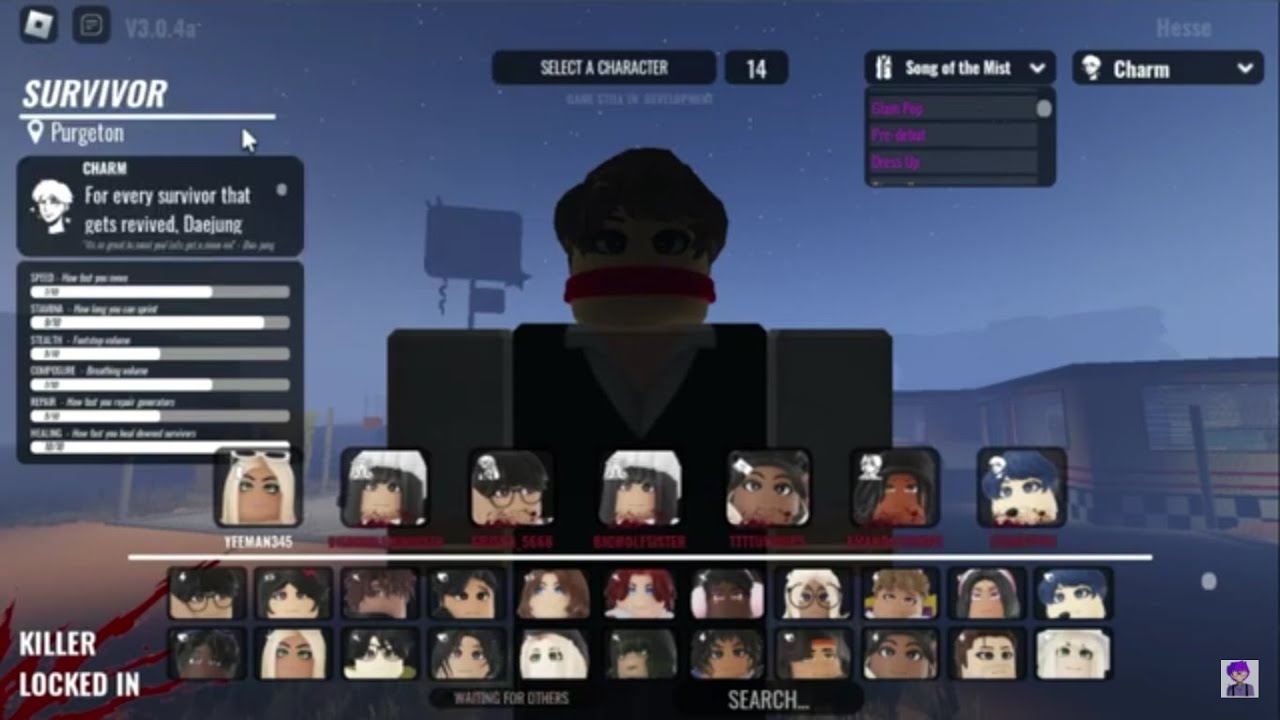 Playing Roblox Daybreak 2 as Dae-jung Pak - Skin: Song of the Mist ...