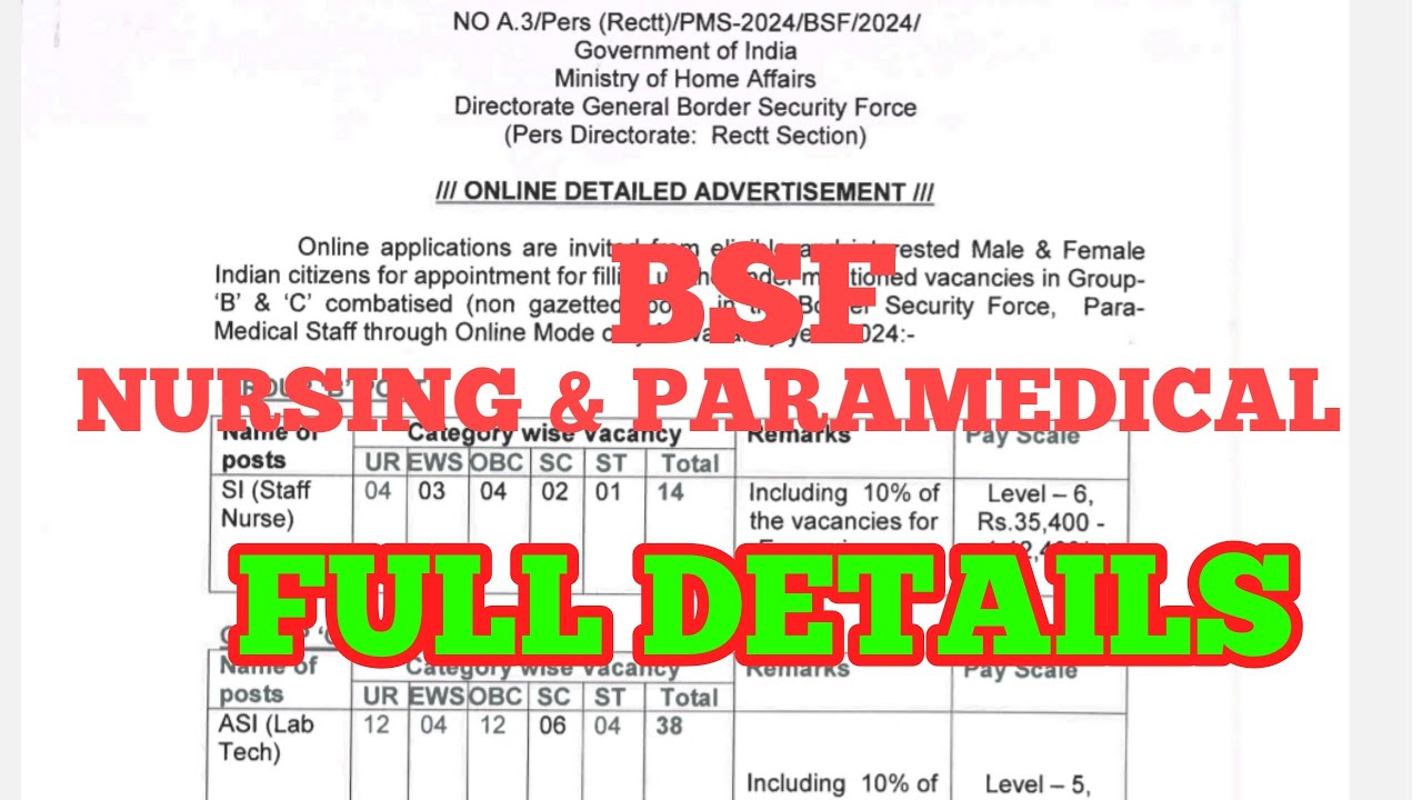 BSF- ELIGIBILITY//EXAM PATTERN//FEES//CENTERS//FULL DETAILS - YouTube