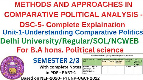 Comparative political Analysis- SEM2/3 - YouTube