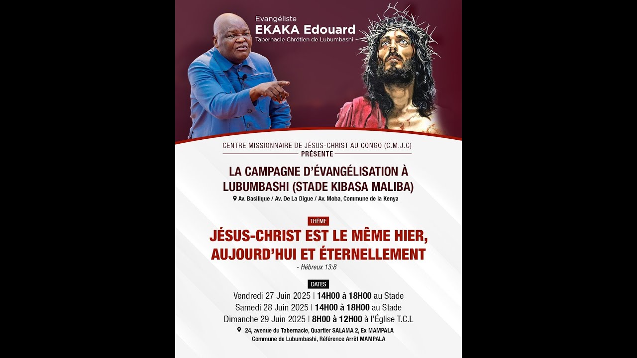 Dimanche 29-06-2025 "CAMPAGNE D'EVANGELISATION" Frère EKAKA Edouard ...