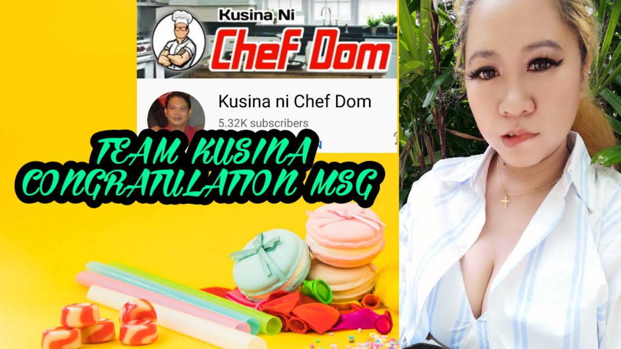 Team KUSINA NI CHEF DOM congratulation msg / Inday duday finally monetized - YouTube