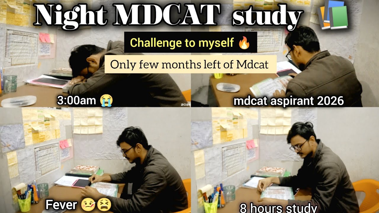 Full Night MDCAT Study Challenge 😷📚 | CHALLENGE TO MYSELF | Mdcat 2026 ...