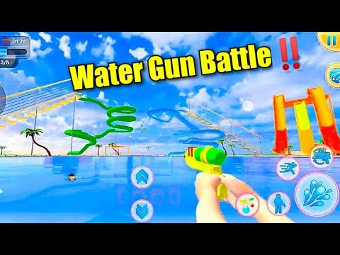 Water Gun War Swimming Pool Battle | Tembak Tembakan di Kolam Renang 😂 ...