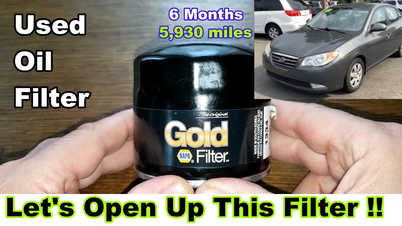 Napa Gold 1334 Oil Filter Cut Open, Used Napa Gold Oil Filter Cut Open ...