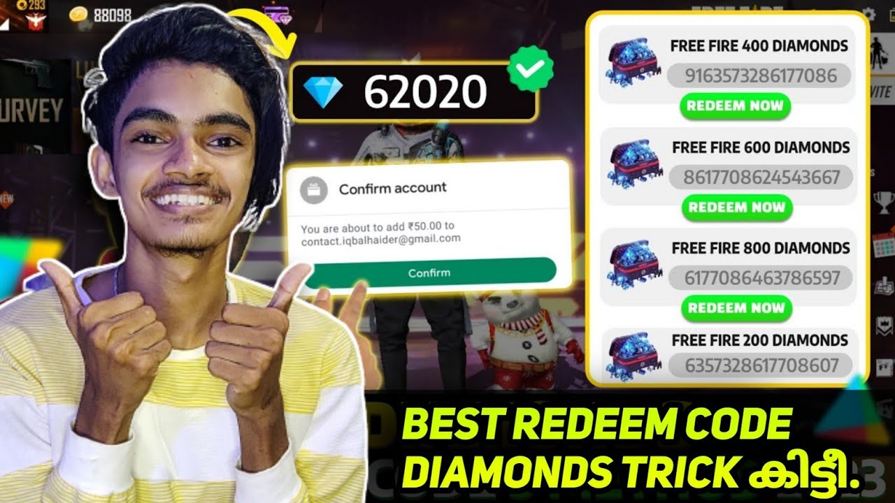 101% Working 💎 Bug Trick വന്നു 🤩🔥 Free Redeem Code App | How To Get ...