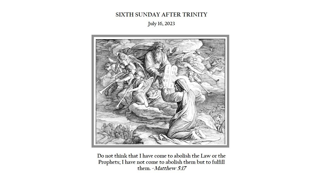 16 July 2023 - Sixth Sunday After Trinity - YouTube
