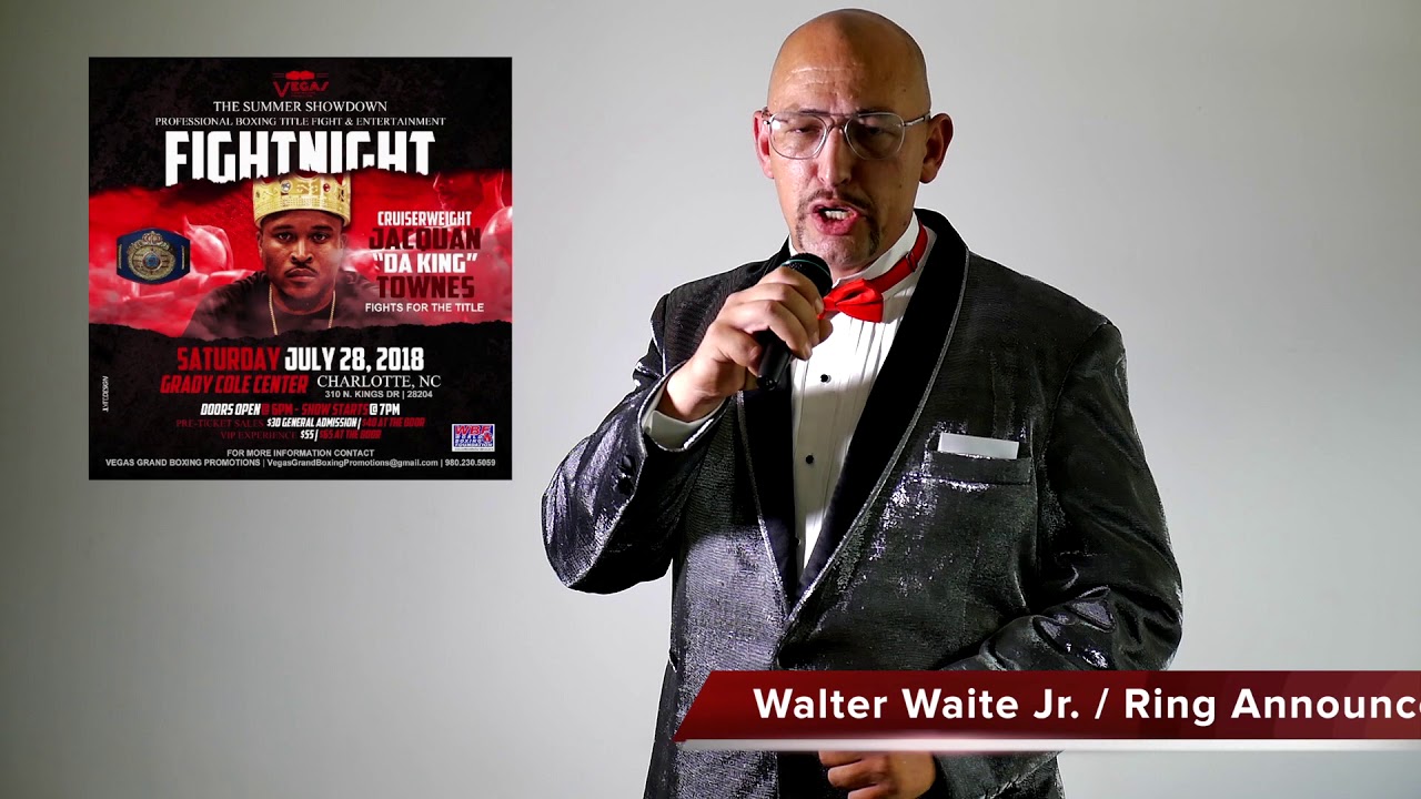 Walter Waite Boxing Ring Announcer WBF Promo Video - YouTube