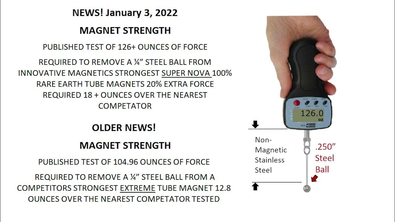 Innovative Magnetics Magnetic Strength Test - YouTube