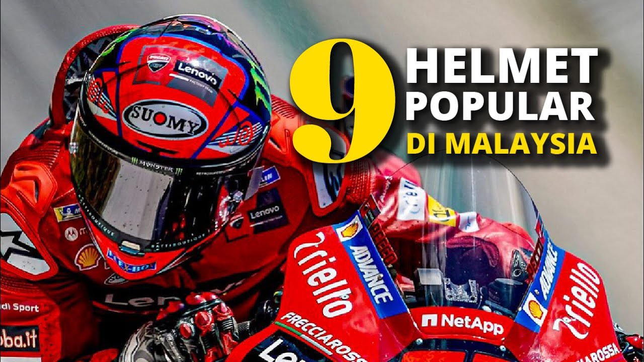 9 HELMET PALING POPULAR DI MALAYSIA - YouTube