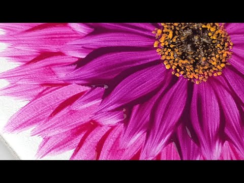 (942) The easiest way to paint a magenta flower | Paint & Water Only ...