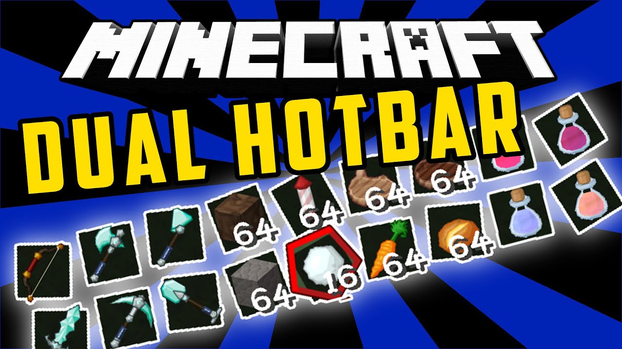 DUAL HOTBAR: Doble Barra De Acceso Rápido - Minecraft Mod 1.7.10/1.6.4 - YouTube