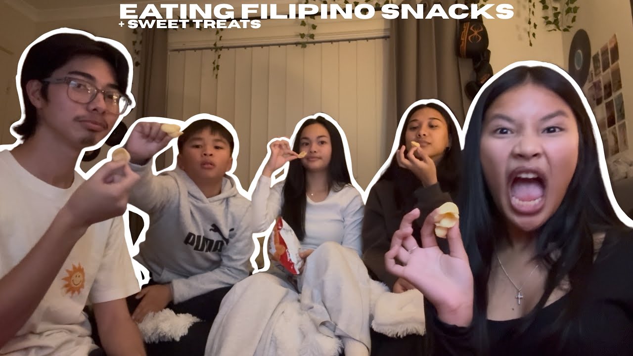 Eating Filipino snacks + Sweet treats - YouTube