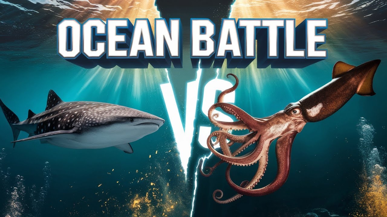 Whale Shark vs. Giant Squid: The Ultimate Deep Sea Battle - YouTube