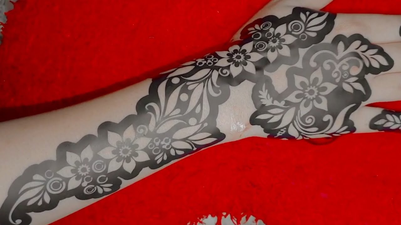 full hand mehndi stickers Eid special - YouTube