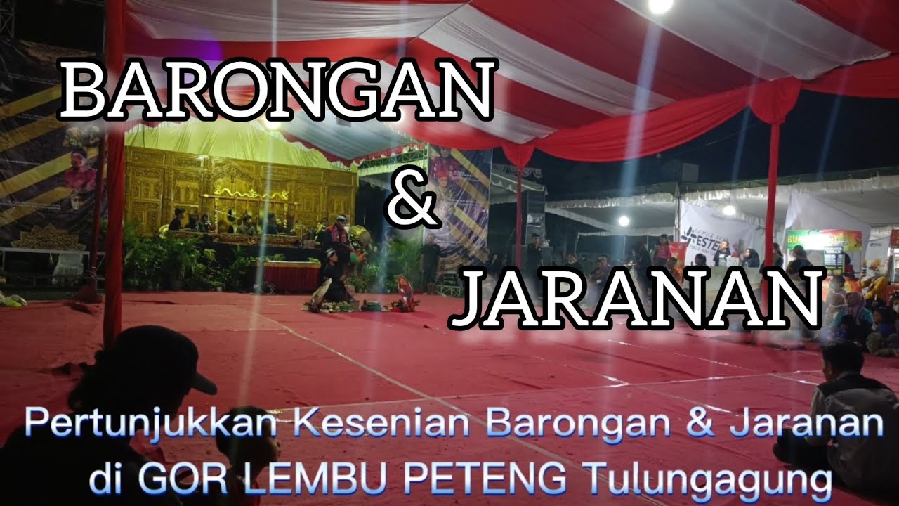 Ada kesenian barongan dan jaranan di Gor Lembu Peteng Tulungagung - YouTube