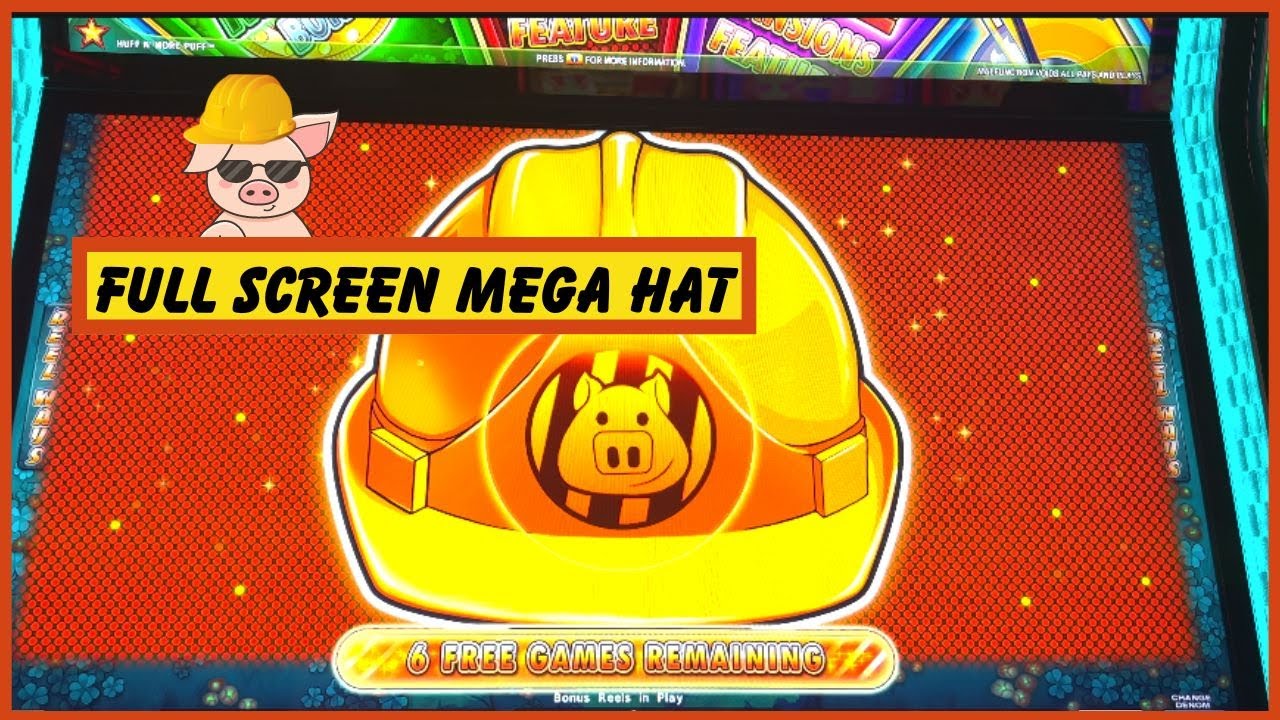 FULL SCREEN MEGA HAT!!! Huff N More Puff Slot AWESOME HIT!!! - YouTube