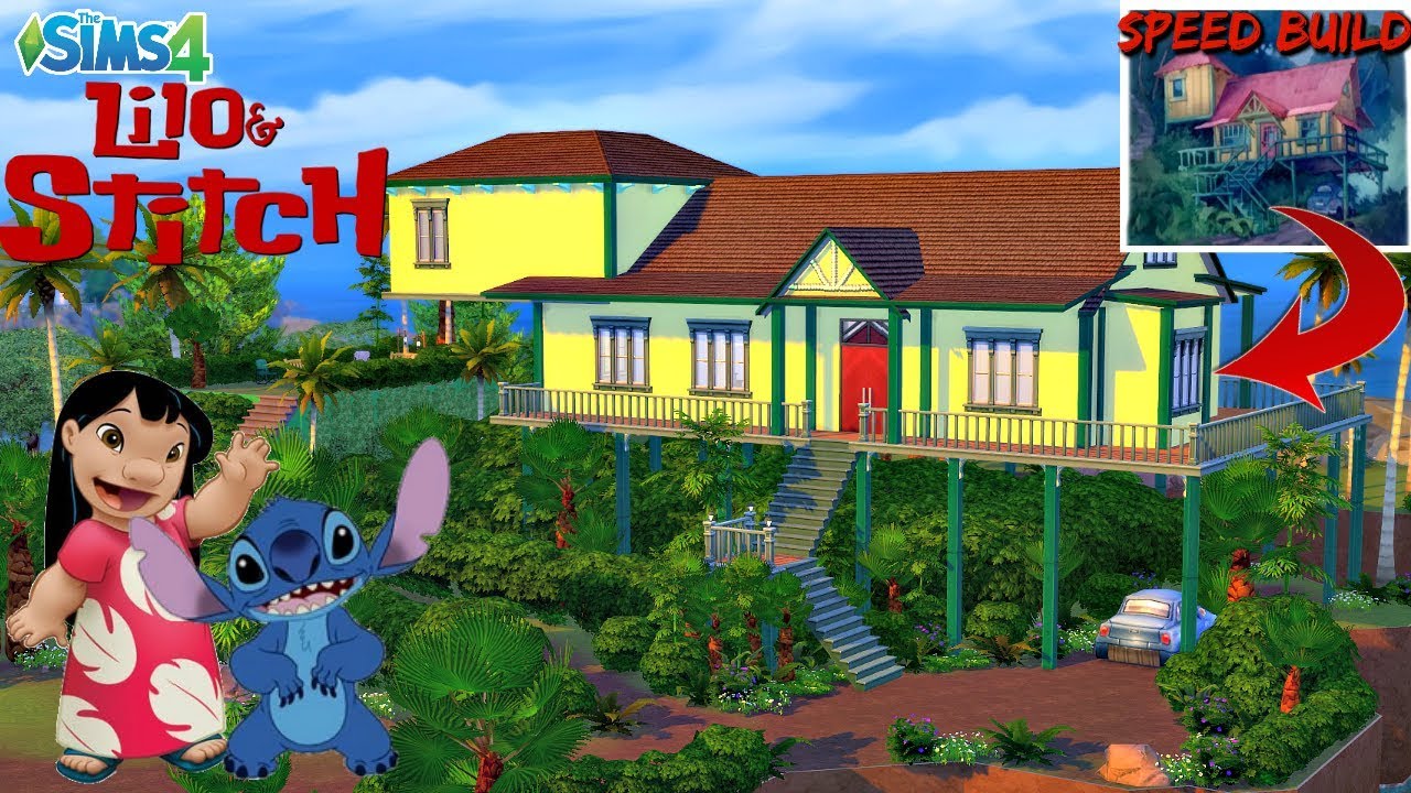 Sims 4: Lilo and Stitch Speed Build- Collab w/ Sparklingpxls - YouTube