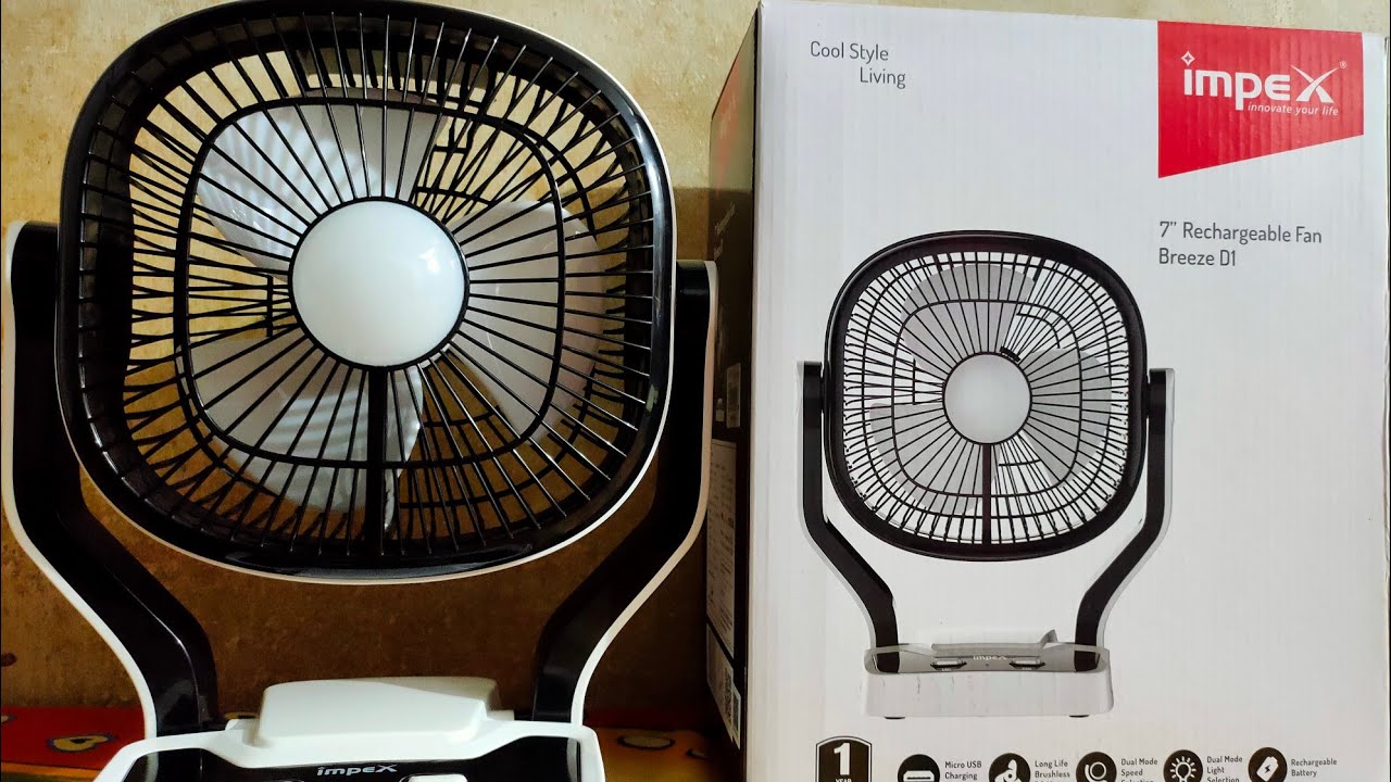 Impex rechargeable fan with led light UNBOXING MALAYALAM 🔥 - YouTube