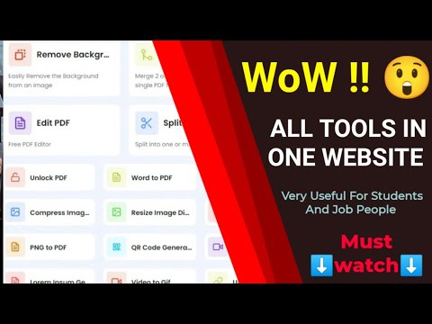 Wow!! 😲 All Tools In One Website Very Useful Website For Students ,Job ...