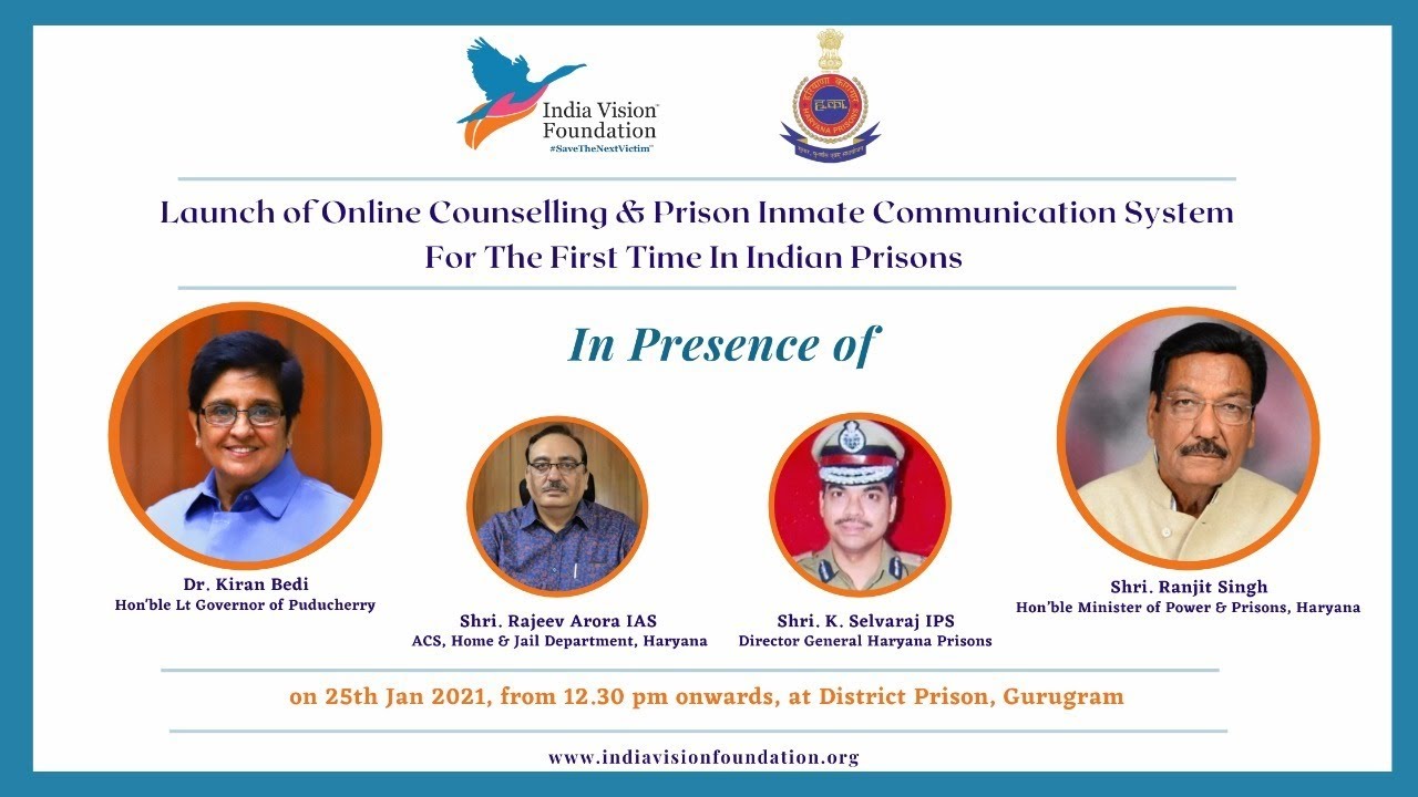 Launch of Online Counselling & Prison Inmate Communication System - YouTube