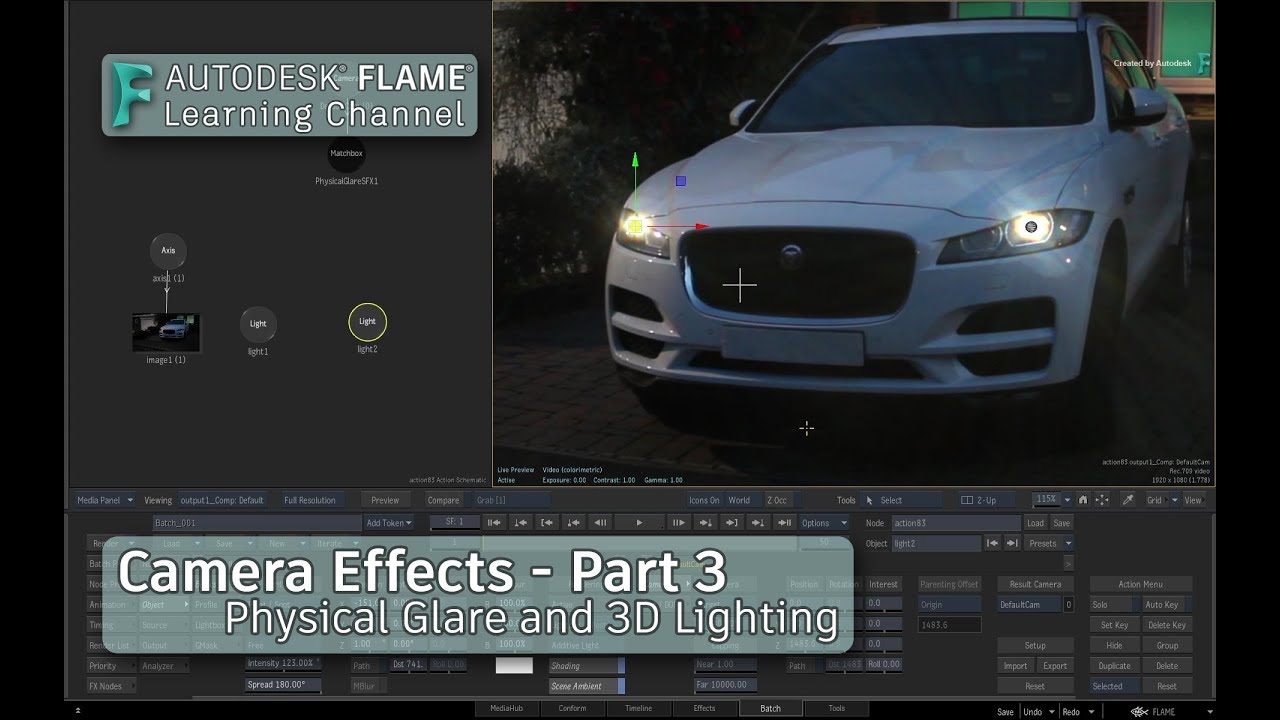 Camera Effects - Part 3 - Physical Glare and 3D lighting - Flame 2019 ...