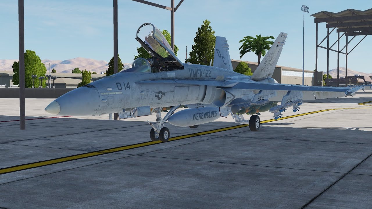 DCS World Nellis AF Bomb range Training | F/A-18C Hornet | VMFA - 122 [ WereWolves ] - YouTube
