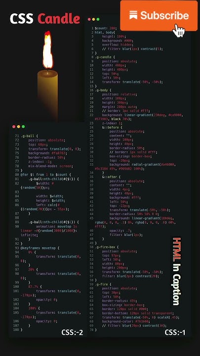 candle 🕯️ using Html Css #viral #coding #softwaredevelopment #shorts - YouTube