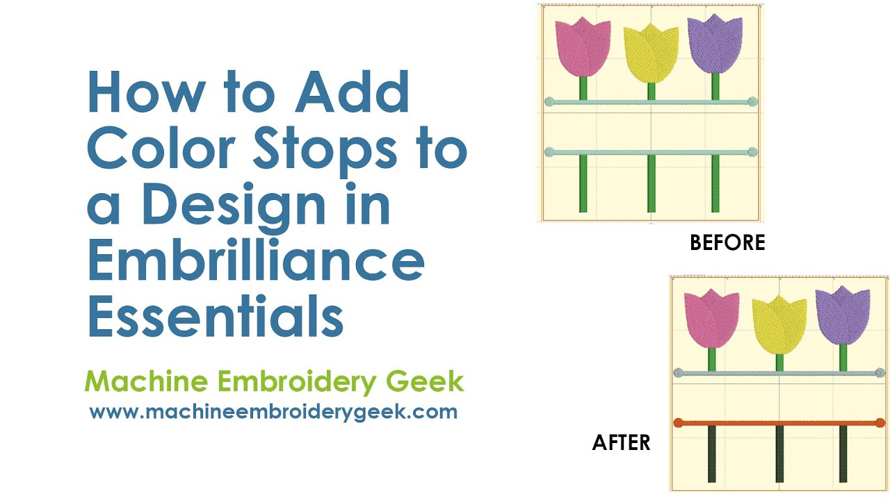 How to add color stops to an embroidery design in Embrilliance ...