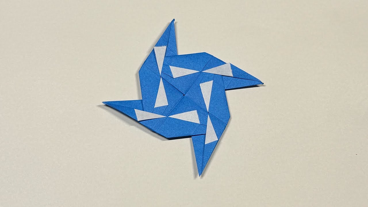 Modular Origami Pinwheel Ninja Star (Origami Instructions) - YouTube
