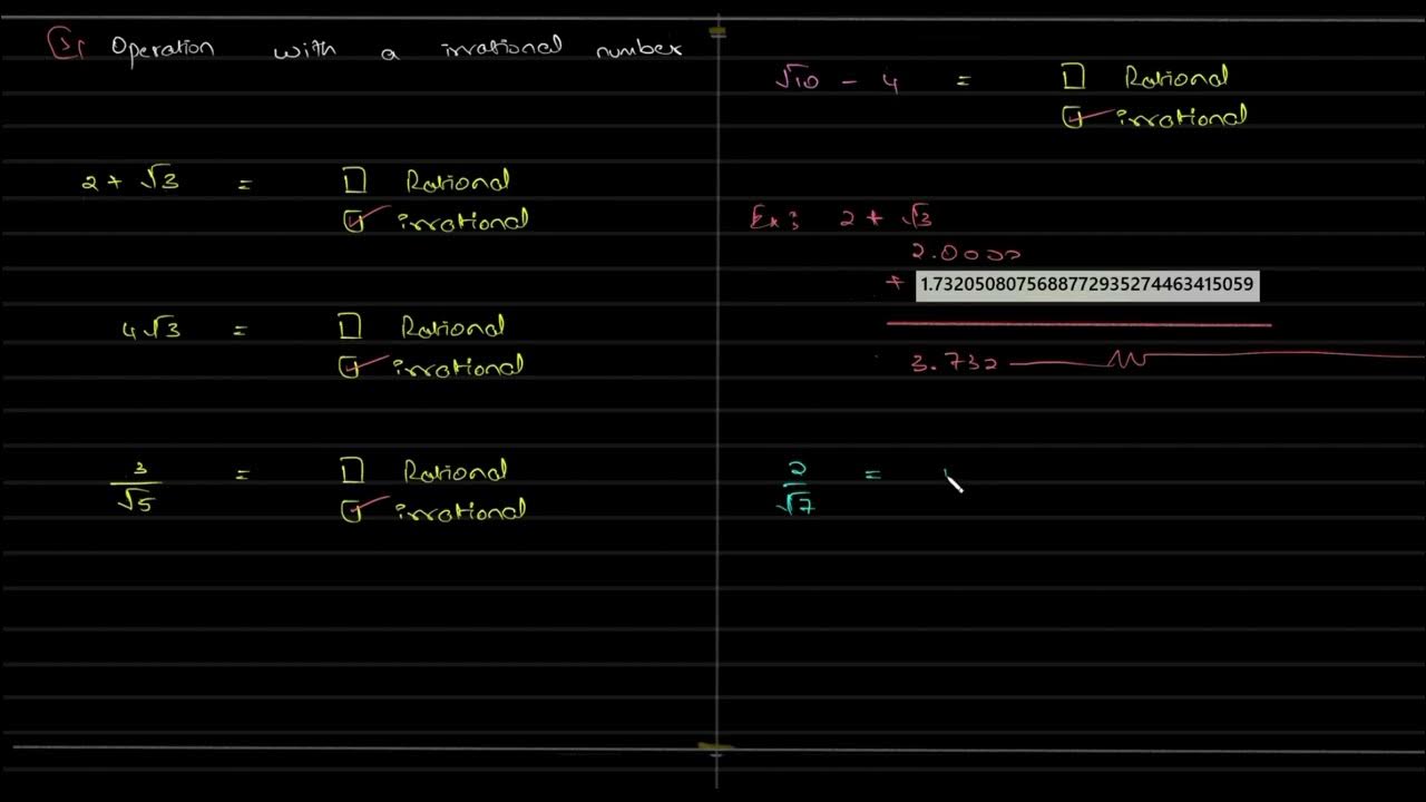 1 04 B 2 Operation with Irrational Numbers E - YouTube