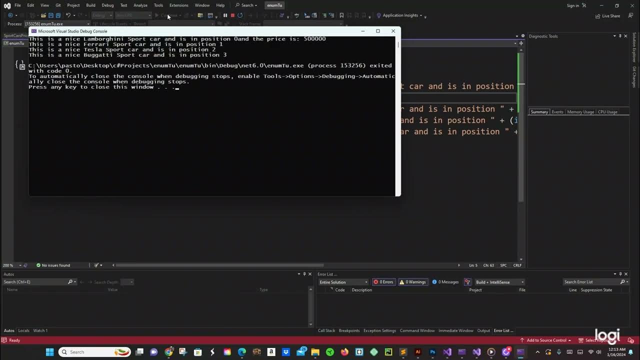 C# Programming - how to use Enums - YouTube