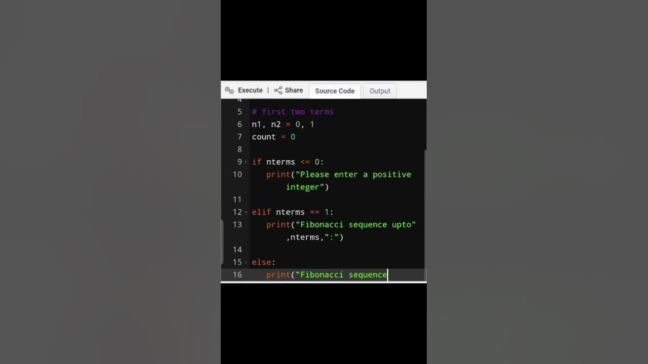 Python Program To Print Fibonacci Sequence Up To N Term Python 