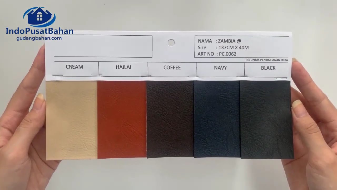 Kulit Imitasi / Bahan Sintetis / PVC Leather (Oscar) - Zambia - YouTube