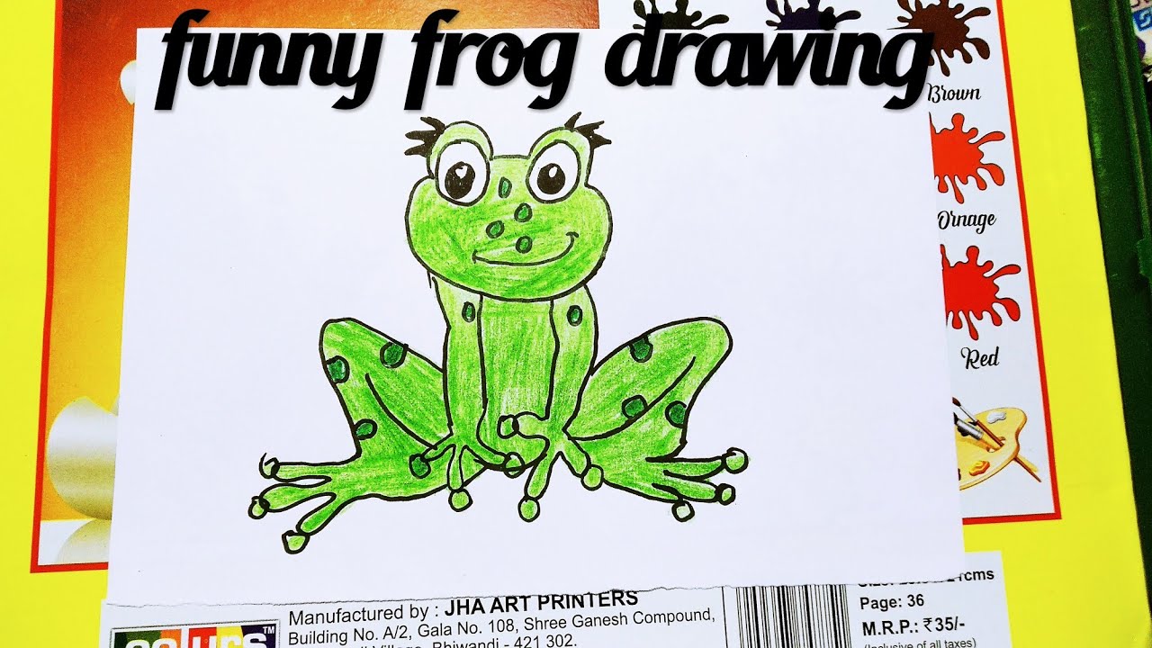 funny frog🐸 drawing#draw by hemanshi - YouTube