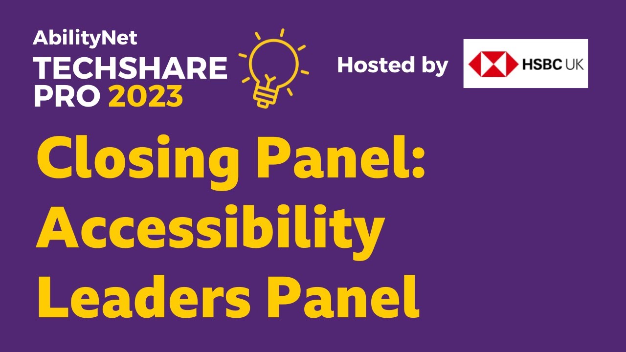 Accessibility Leadership Panel - TechShare Pro 2023 - YouTube